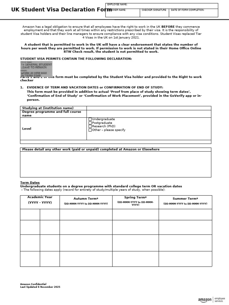 UK Student Declaration Form 2025 | PDF | Travel Visa | Justice