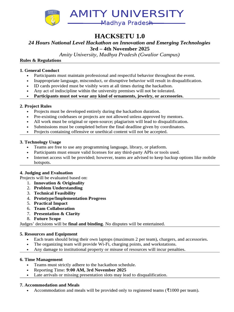 Rules & Regulations | PDF