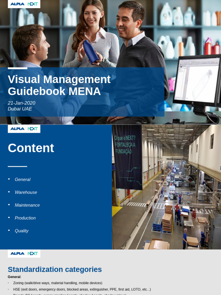 Visual Management Guidebook MENA | PDF | Warehouse | Lamination