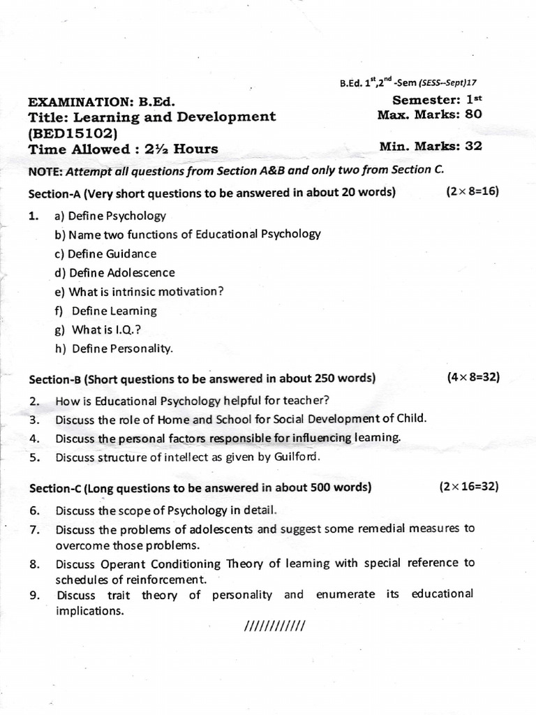 Learning Development Pdf