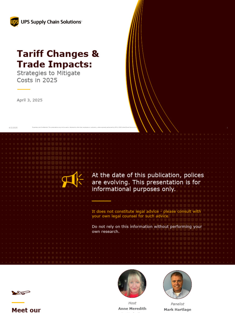2025 Tariff Changes & Cost Mitigation Strategies | PDF | North American ...
