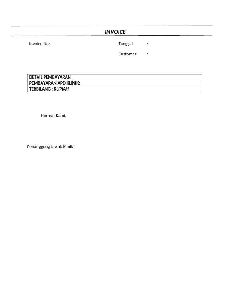 Invoice Pembayaran APD Klinik | PDF