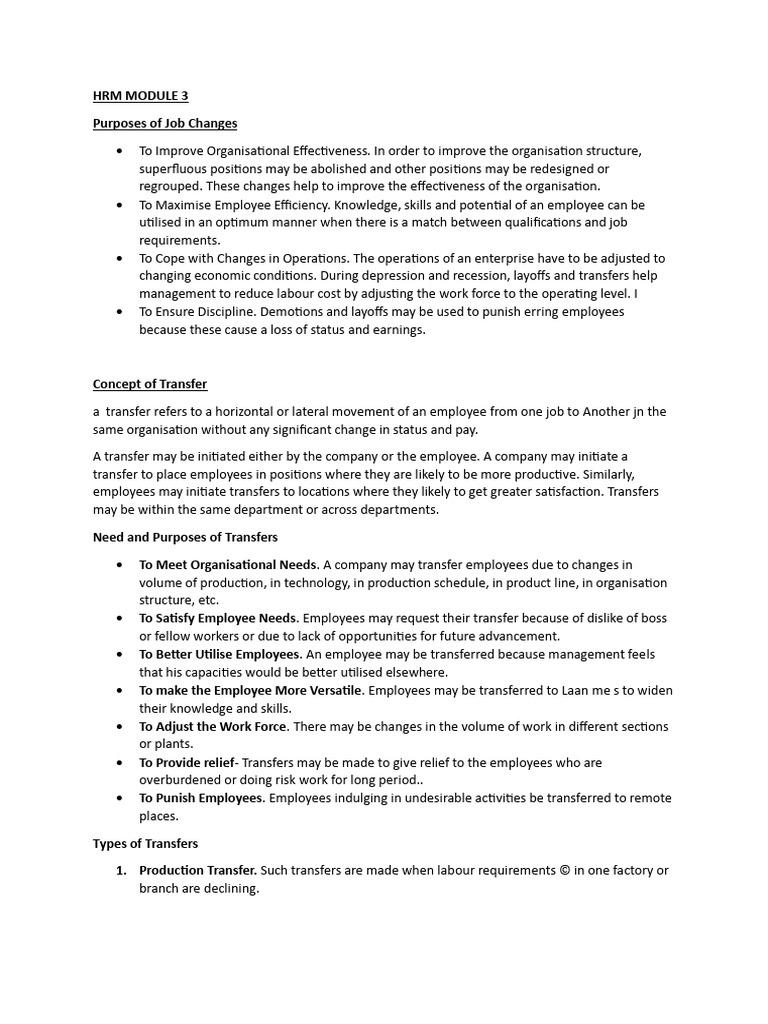 HRM MODULE 3-Protected - Unlocked | PDF | Job Satisfaction | Employment