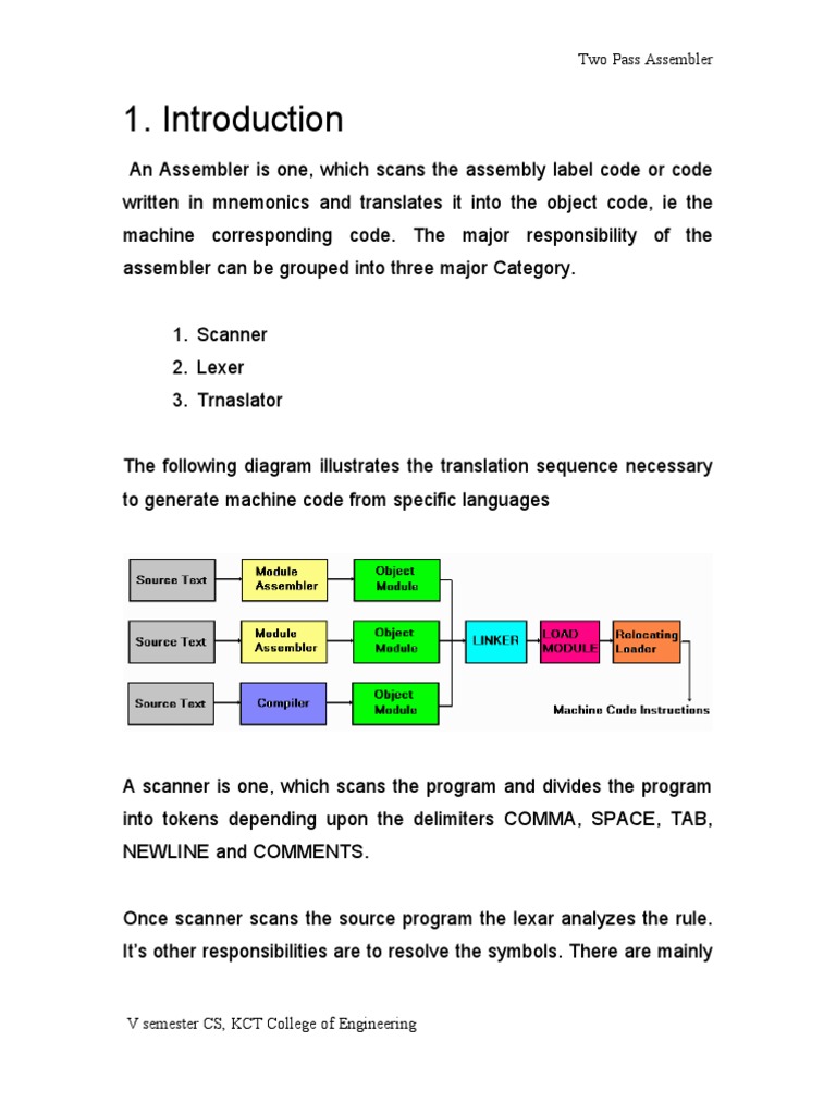 Assembler 2 Pass | PDF | Assembly Language | Implementation