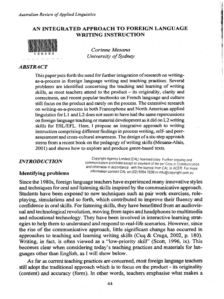 An Integrated Approach To Writing | PDF | Second Language | Learning
