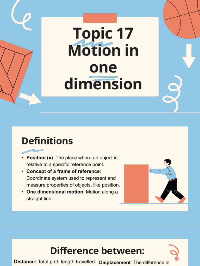 T 17 Motion in One Dimension | PDF