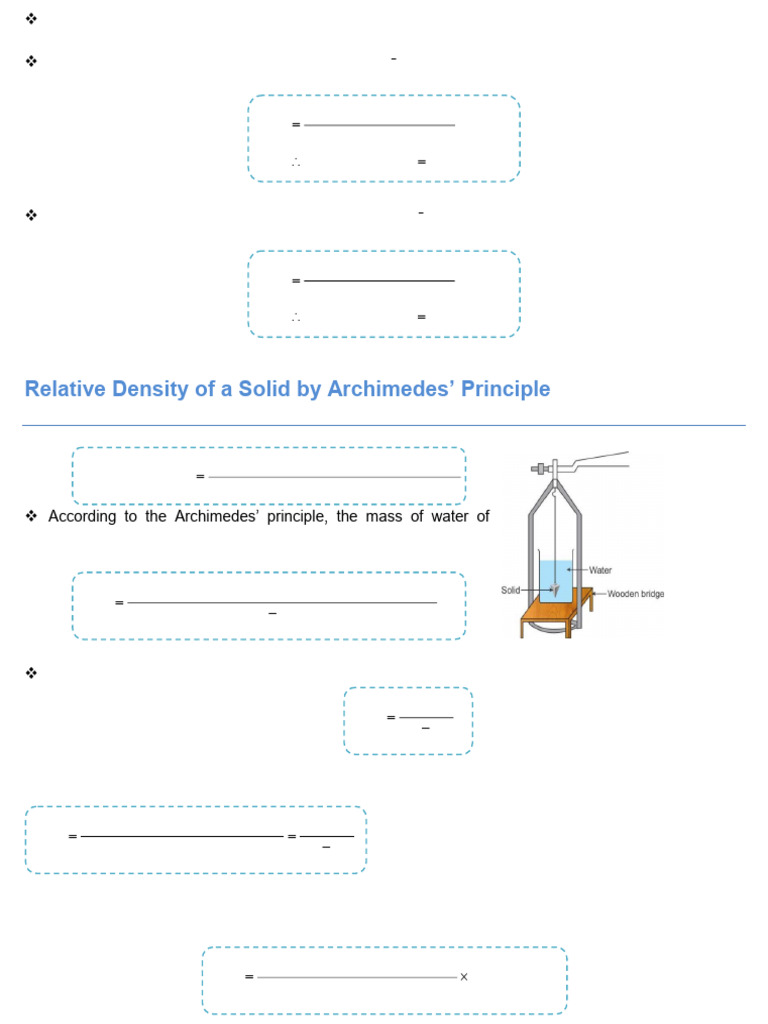 Understanding Relative Density and Archimedes' Principle | PDF ...