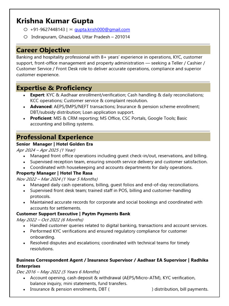 Krishna Kumar Gupta (Office) | PDF | Financial Services | Business