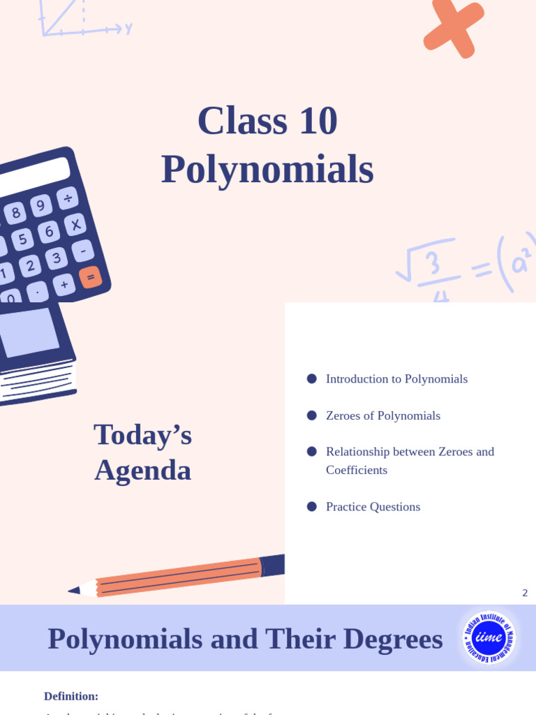 Polynomials Class 10 | PDF | Polynomial | Quadratic Equation