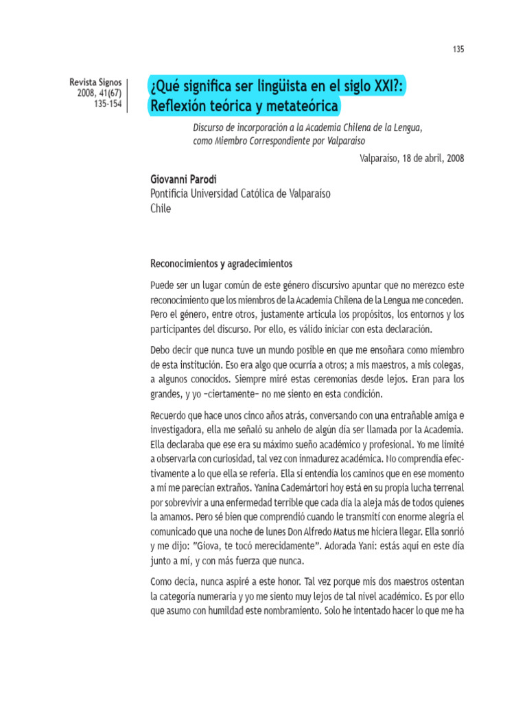 7. Qué significa ser lingüista en el siglo XXI-sr (1) | PDF | Lingüística | Conocimiento