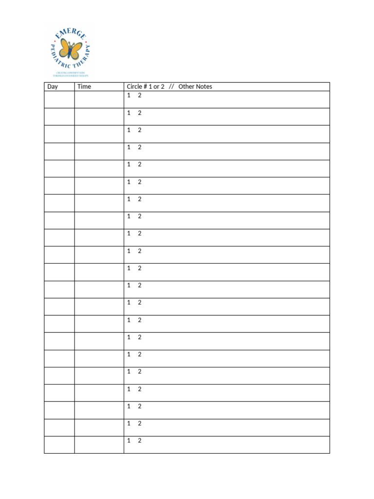Bathroom Tracking Chart | PDF