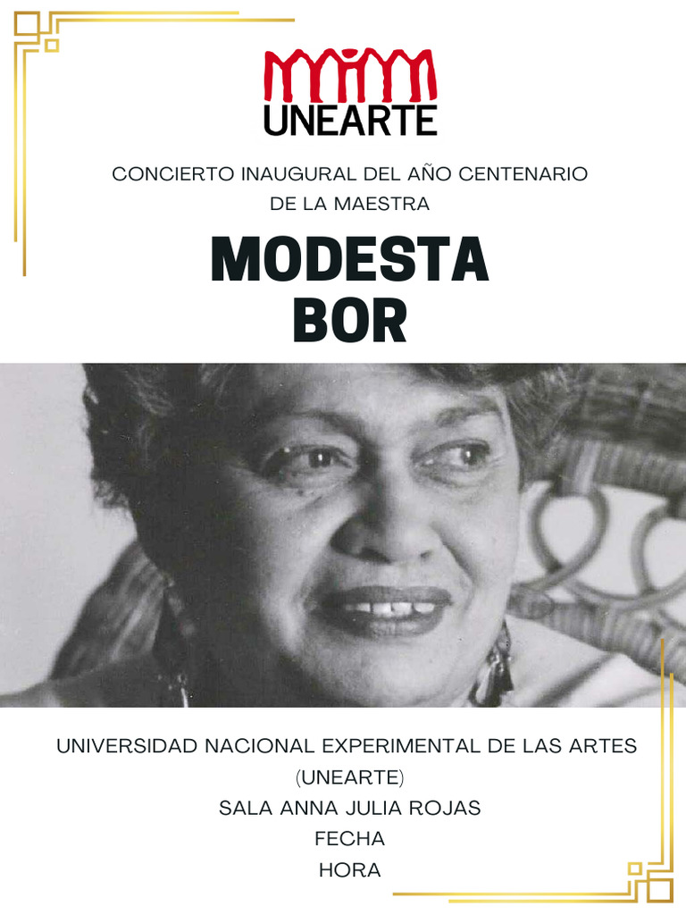 Programa Concierto Modesta Bor | PDF | Musicología | Las artes escénicas