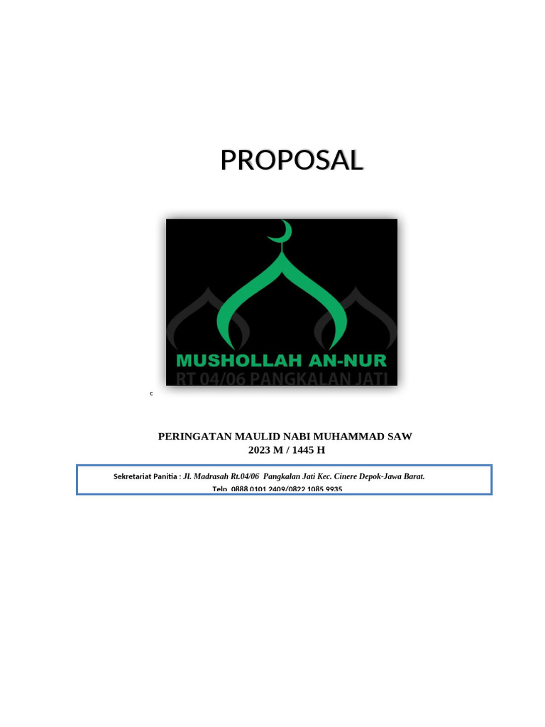 Proposal Maulid ANNUR | PDF