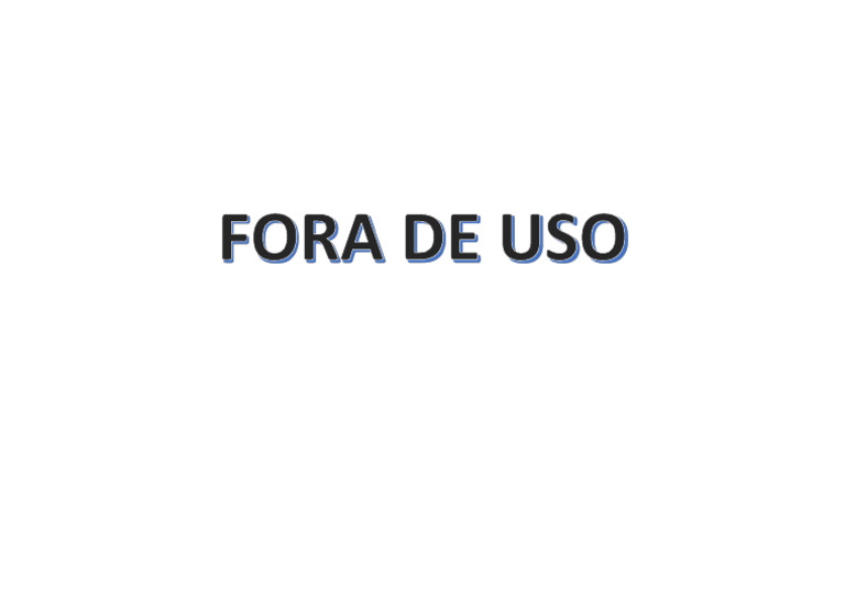 Fora de Uso | PDF
