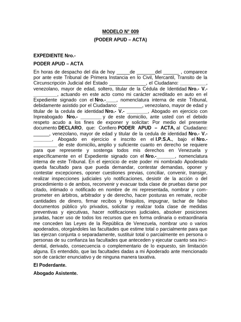 Modelo #Poder Apud - Acta | PDF | Justicia | Crimen y violencia