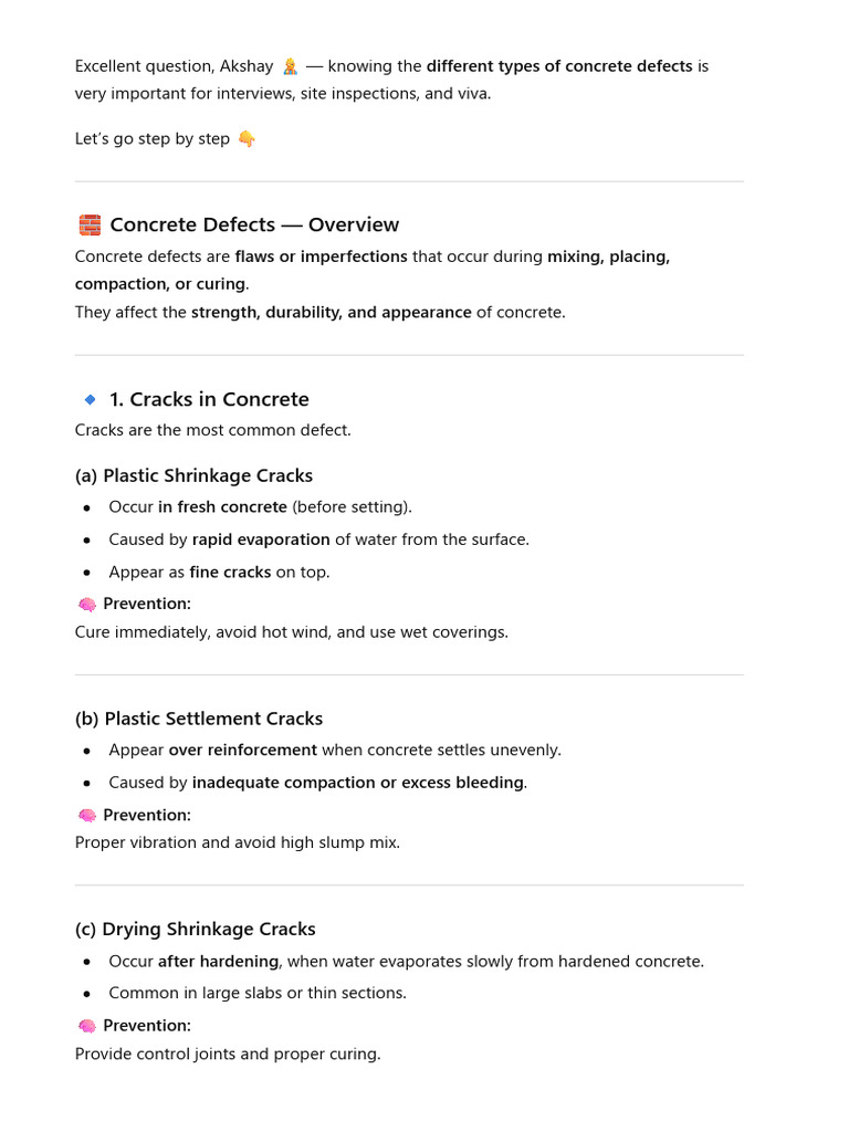 Understanding Concrete Defects and Prevention | PDF | Concrete | Civil ...