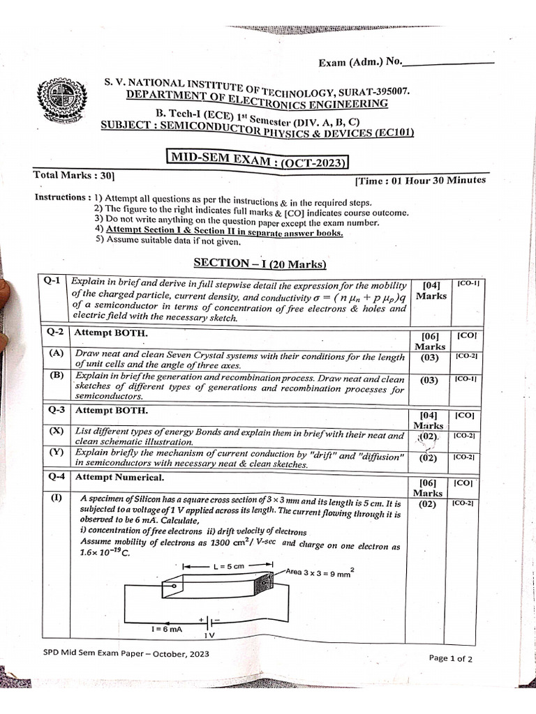 Spd 1st Year Midsem 2023 2024 Pdf