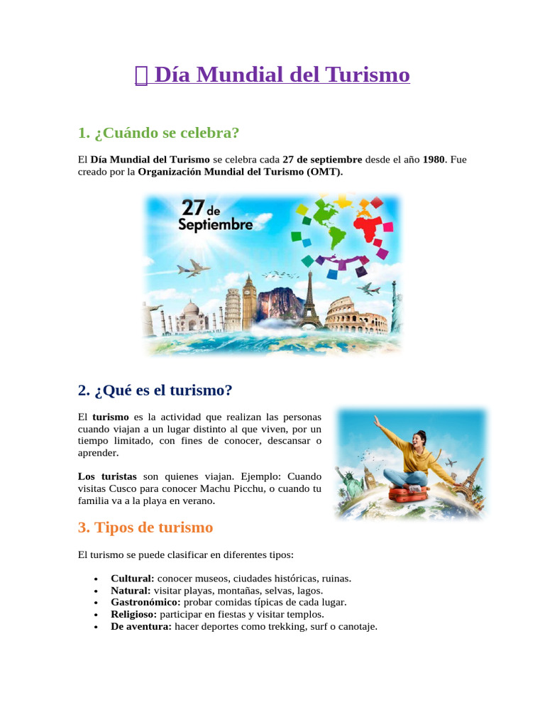 Dia Del Turismo | PDF | Turismo | Perú
