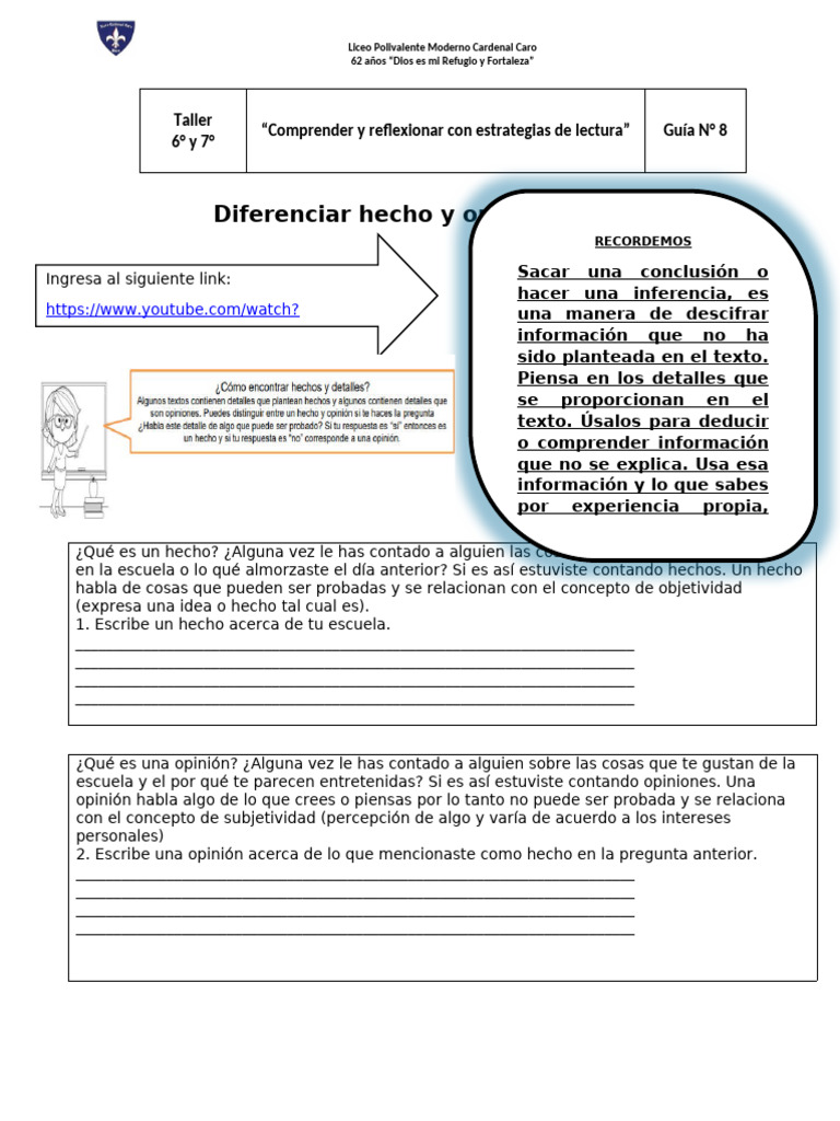 Hechos y Opiniones en la Lectura | PDF | Cognición