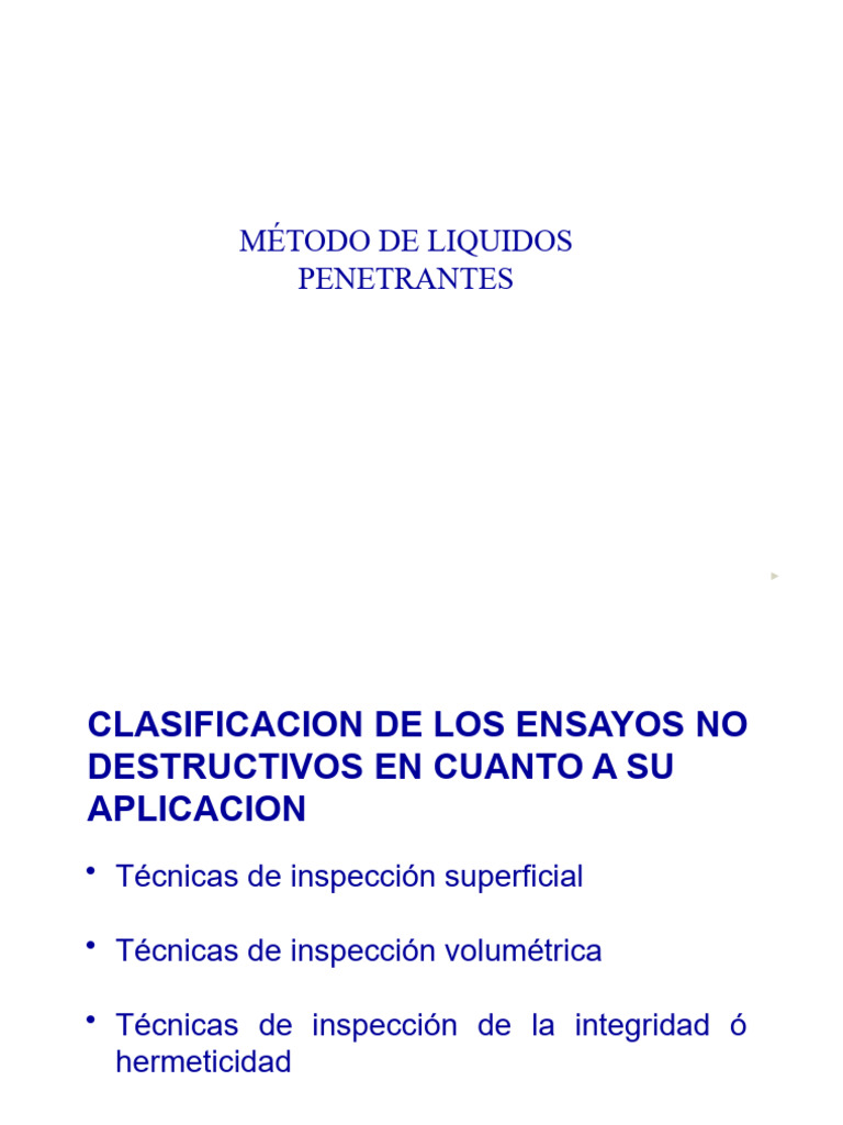 Inspección por Líquidos Penetrantes: Guía Completa | PDF | Líquidos ...