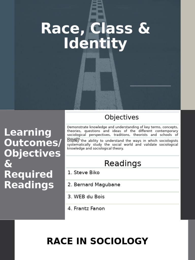 Race, Class, and Identity in Society | PDF | Intersectionality | Race ...