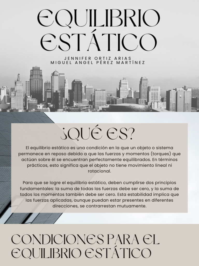 Equilibrio estático | PDF | Peso | Fuerza