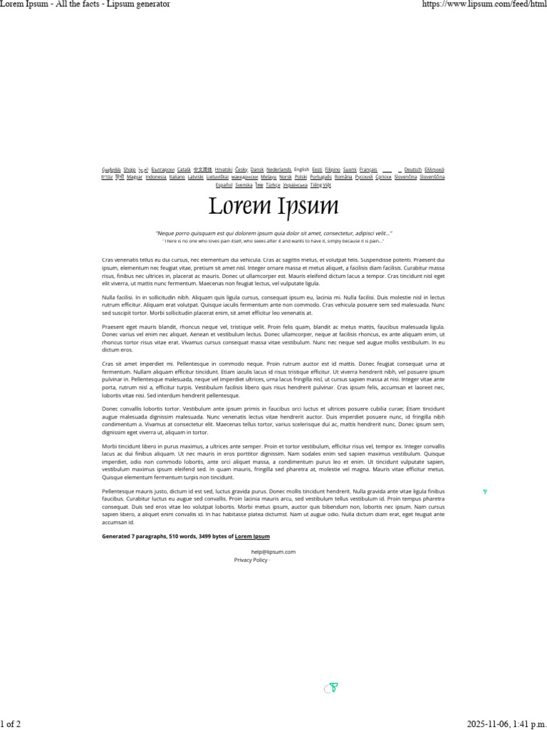 Lorem Ipsum - All The Facts 2 - Lipsum Generator | PDF