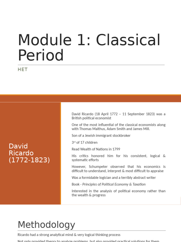David Ricardo's Economic Theories Explained | PDF | Value (Economics ...