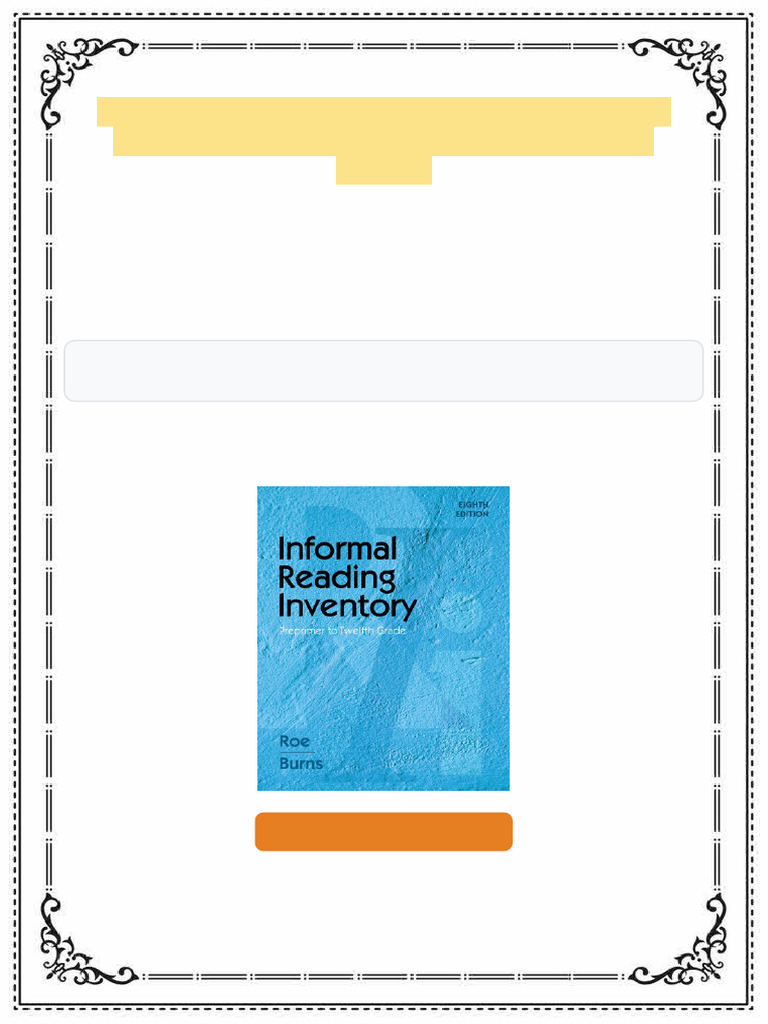 Informal Reading Inventory: Preprimer to Twelfth Grade (What’s New in Education) – Ebook PDF ...