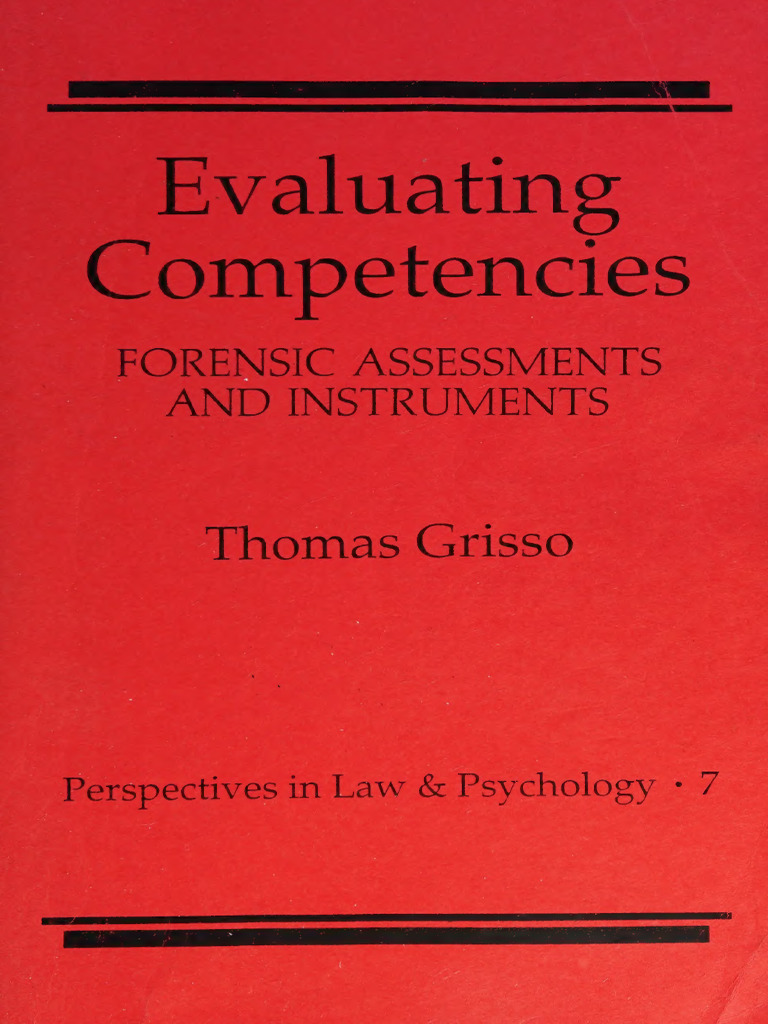 Evaluating: Competencies | PDF | Competence (Law) | Insanity Defense