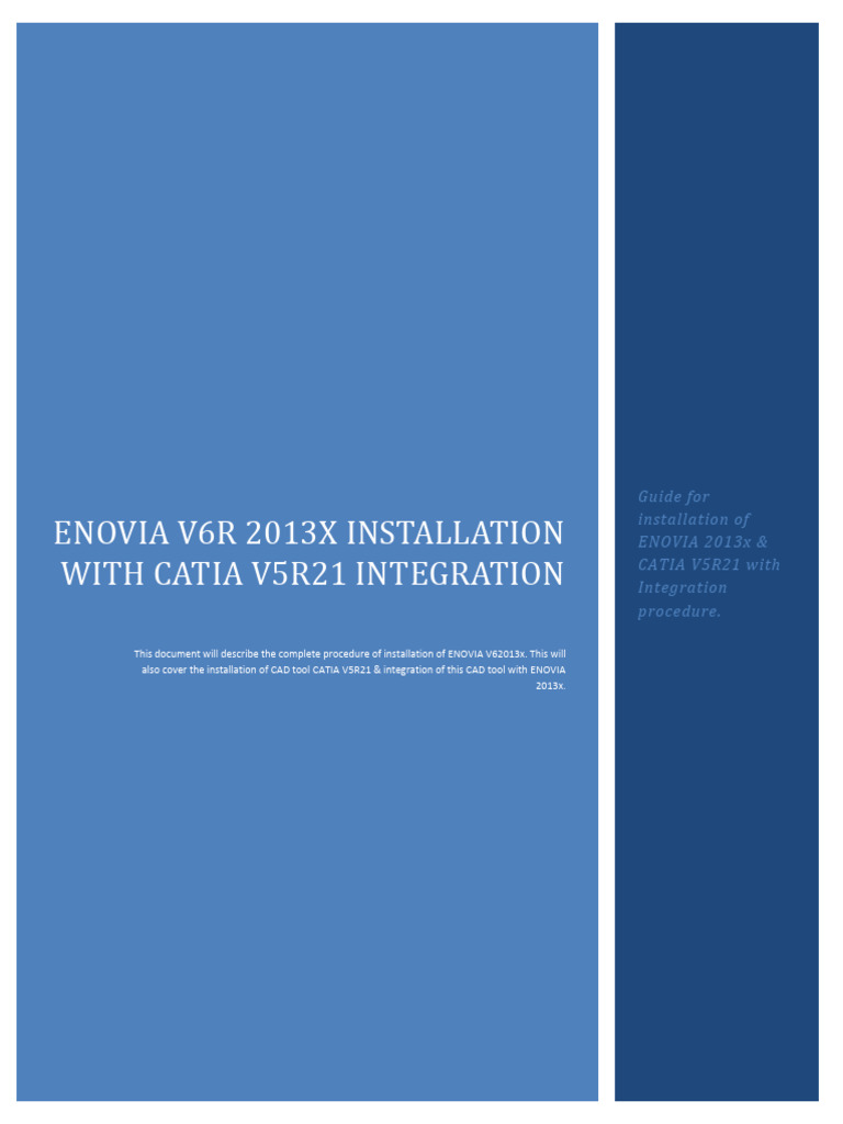 ENOVIA V6R2013x & CATIA V5R21 Install Guide | PDF | Directory ...