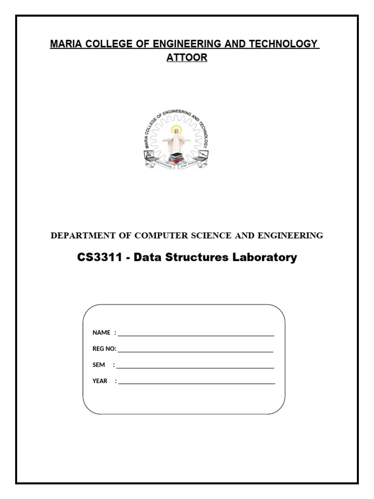 CSE-CS3311 Data Structures Lab Record | PDF | Queue (Abstract Data Type ...