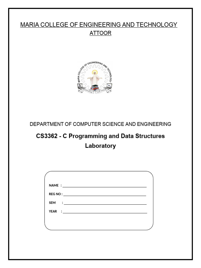 C Programming Lab Record for CS3362 | PDF | Queue (Abstract Data Type ...