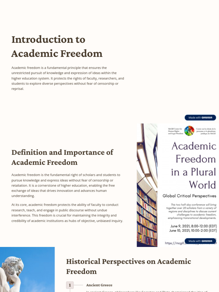 Introduction To Academic Freedom | PDF | Academic Freedom | Curriculum