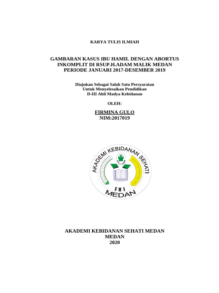 Kasus Abortus Inkomplit Ibu Hamil Medan | PDF