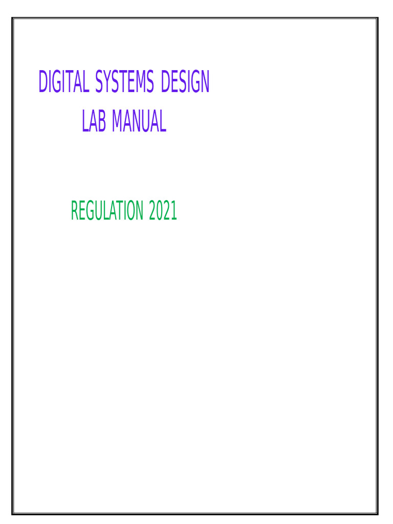 dsd-lab-manual | PDF | Logic Gate | Mathematics