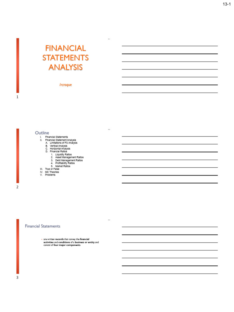 02 Financial Statements Analysis | PDF | Equity (Finance) | Retained ...