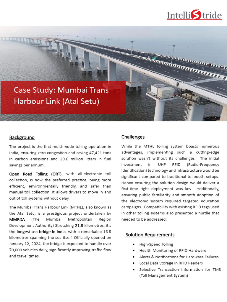 Mumbai Trans Harbour Link Tolling Case Study | PDF | Toll Road | Radio ...
