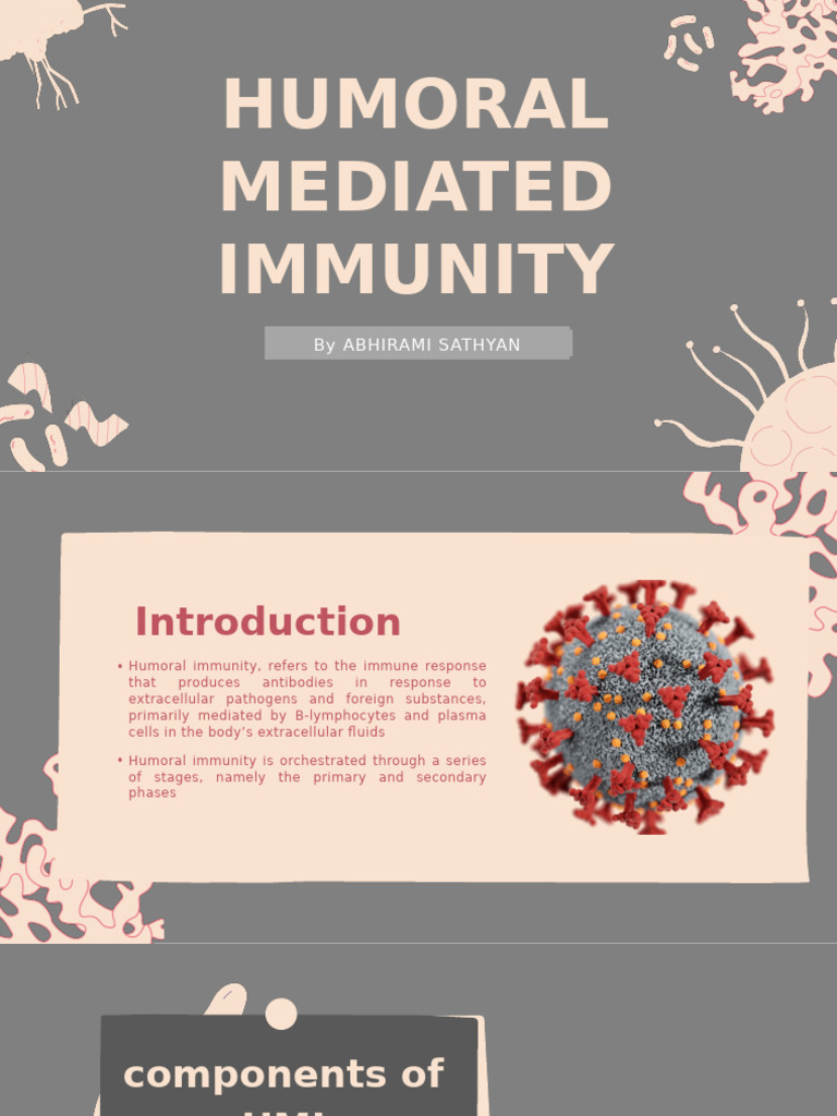 Humoral Mediated Immunity | PDF | B Cell | Antibody