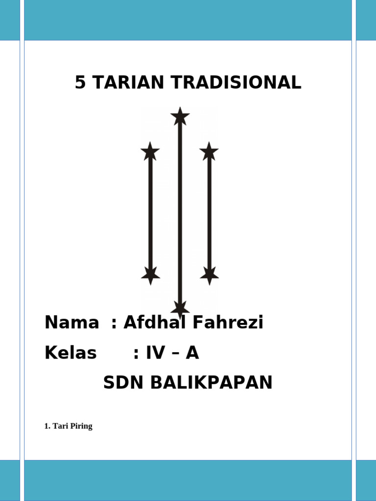 5 Tarian Tradisional Indonesia Terkenal | PDF