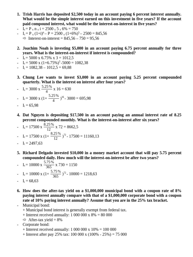 Chapter 2 question | PDF | Municipal Bond | Bonds (Finance)