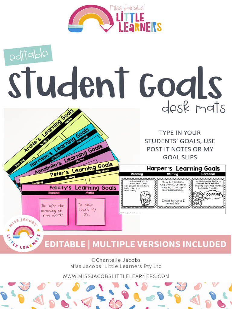 Goals Mat For Visible Learning | PDF