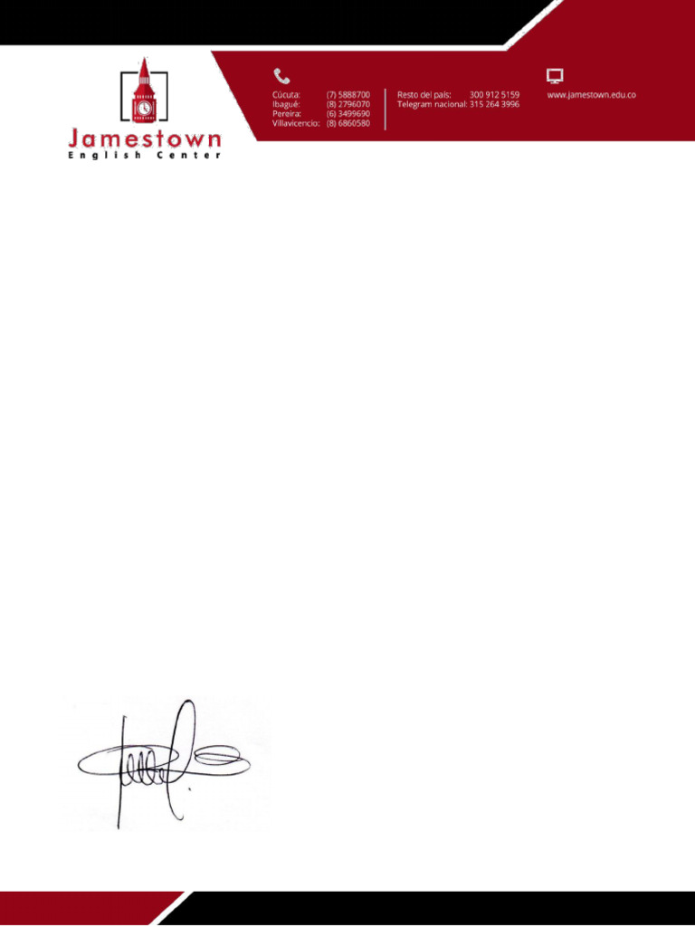 Boris Muriel - Certificado Laboral Jamestown | PDF