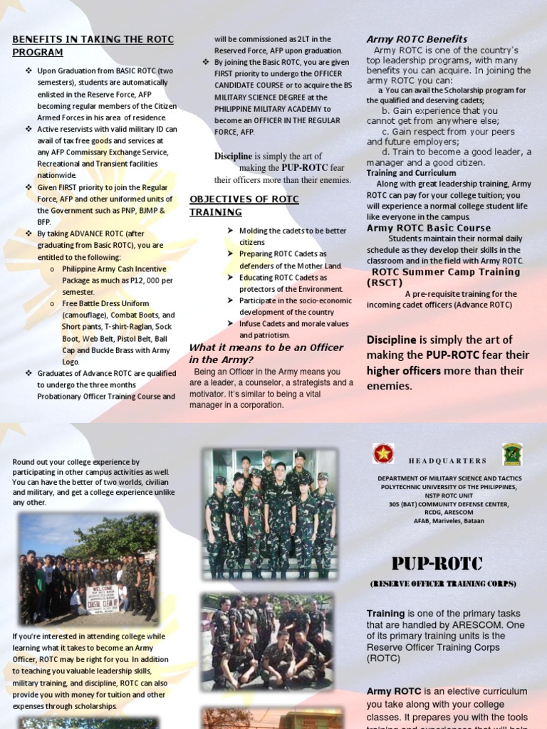 Pamphlet Totoo Nah Rotc | PDF | Reserve Officers' Training Corps | Cadet