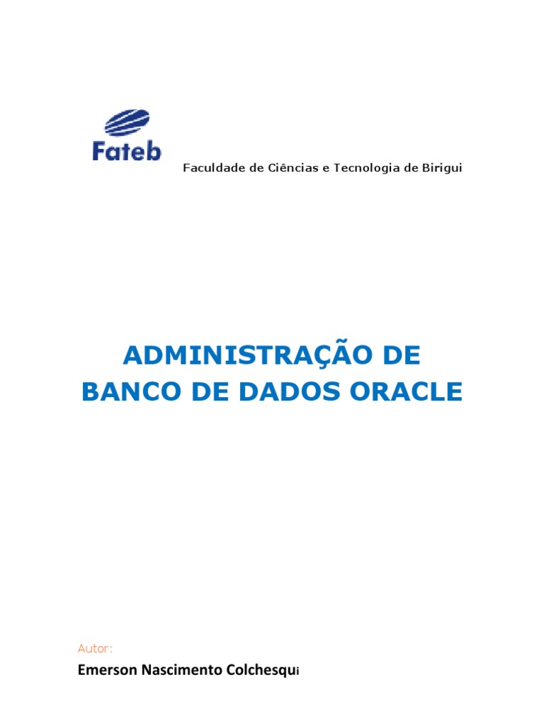 Curso Oracle 11g Emerson Pdf Modelo Cliente Servidor Bancos De Dados