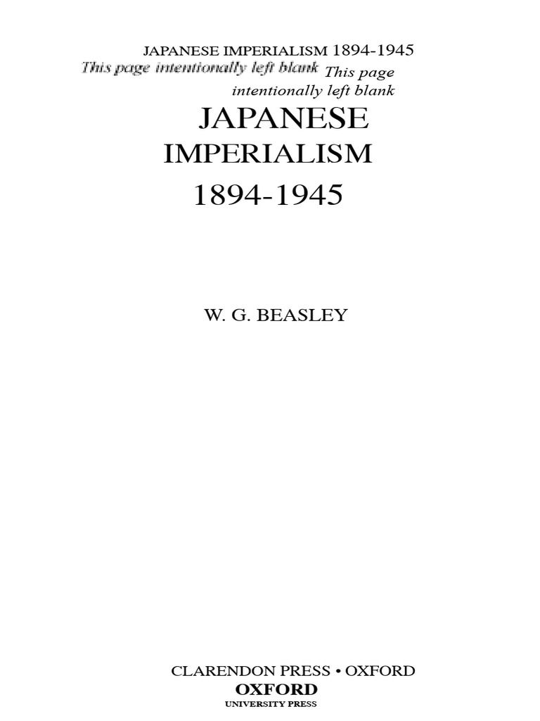 Japanese Imperialism: 1894-1945 Overview | PDF | Imperialism | Capitalism