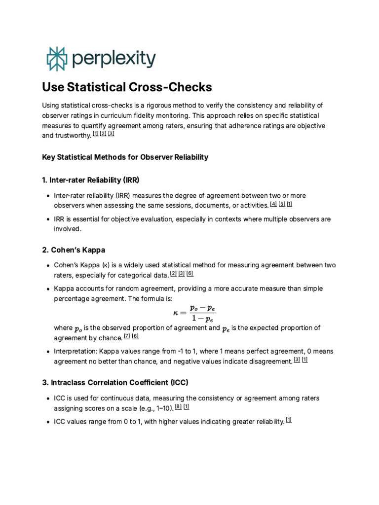 Use Statistical Cross-Checks | PDF | Multivariate Statistics | Statistical Analysis