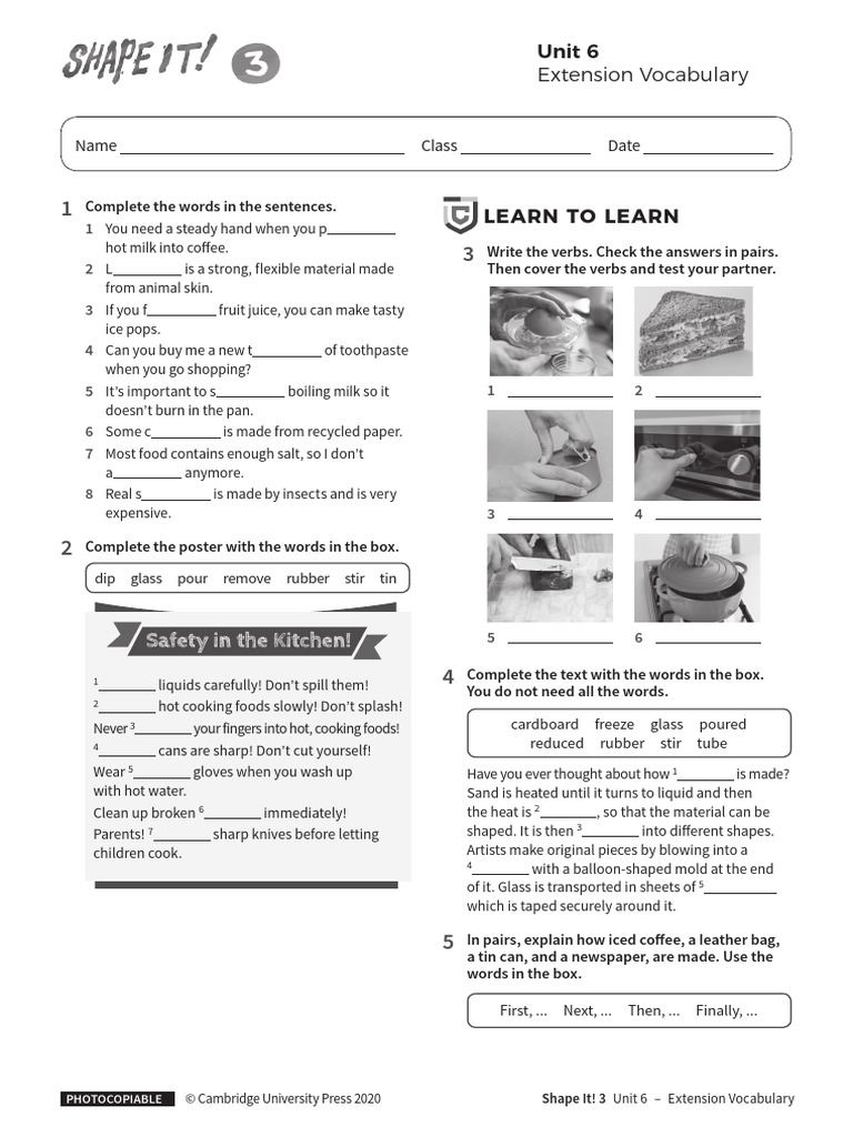 2ND Vocabulary Extension Unit6 | PDF