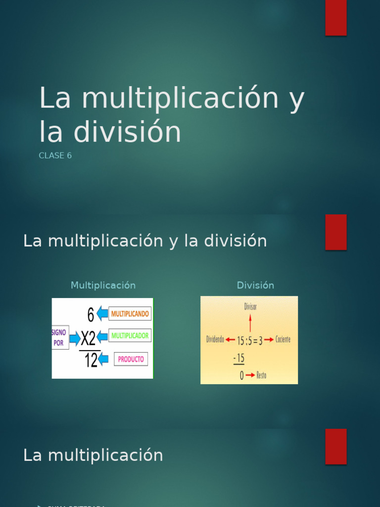 La Multiplicación y La División | PDF | División (Matemáticas ...