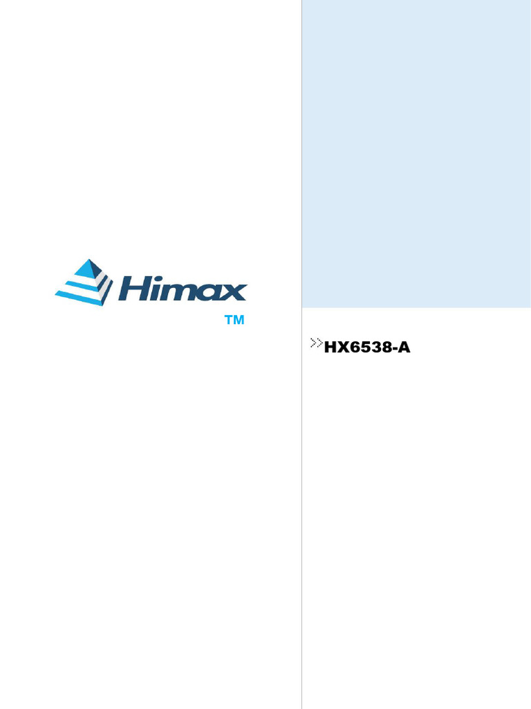 Himax HX6538-A WE2 AI Processor Data Sheet | PDF | Computer Science ...